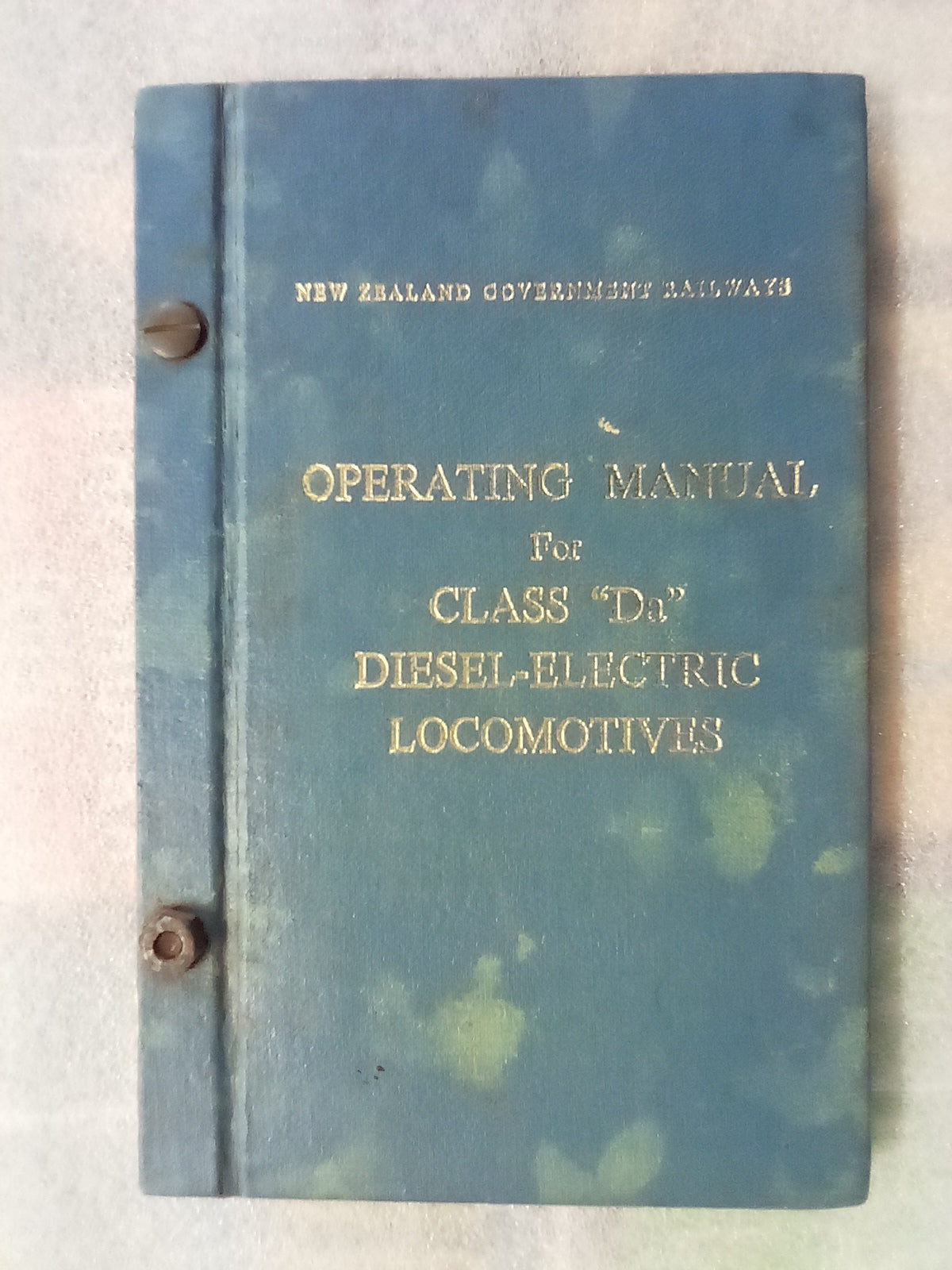 Operating Manual for Class Da Diesel Electric Locomotives - NZ Railway ...